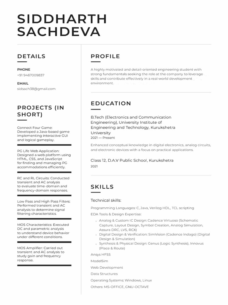 Siddharth Sachdeva Haryana | PDF | Hardware Description Language ...