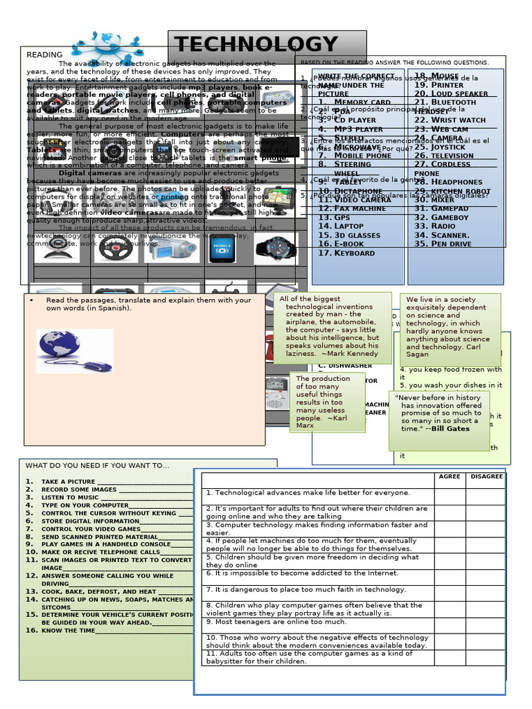 Information Technology Worksheet | PDF | Computing | Manufactured Goods