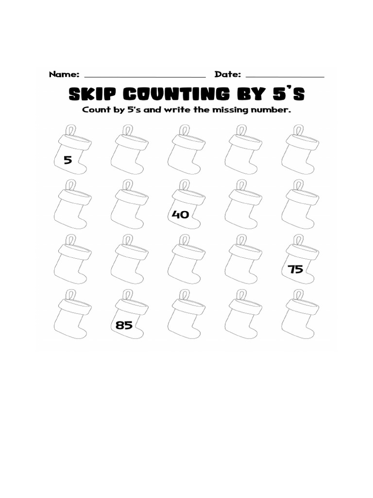 Skip Counting by 5s Worksheets 151704.Jpg | PDF