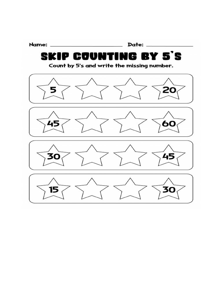 Counting by Fives Worksheet 151699.Jpg | PDF