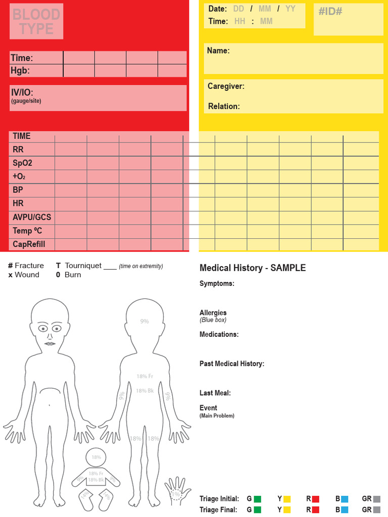 MCI Triage Tag 2-Fold | PDF | Diseases And Disorders | Medicine