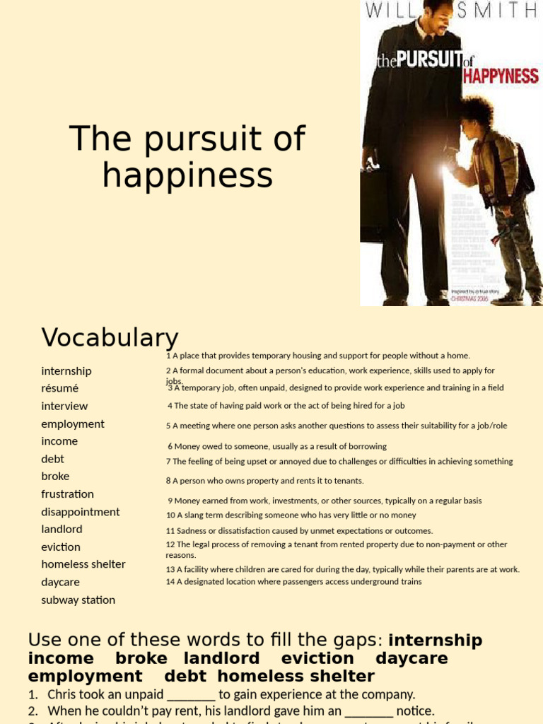The Pursuit of Happiness | PDF | Landlord | Eviction
