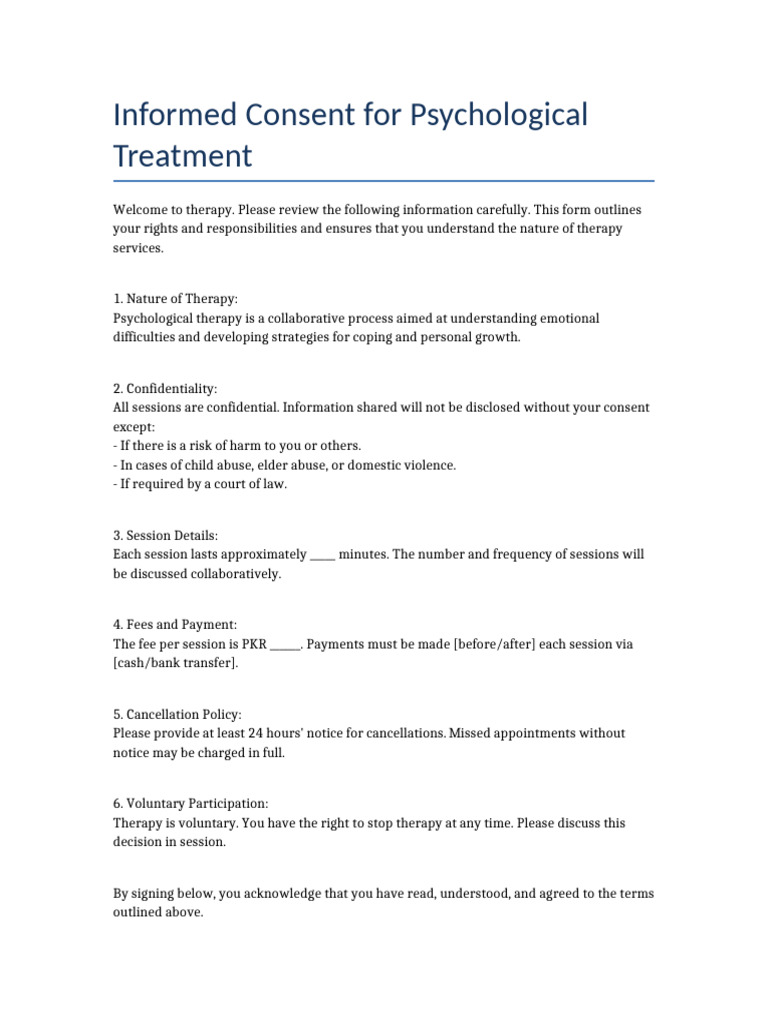 Informed Consent Form | PDF