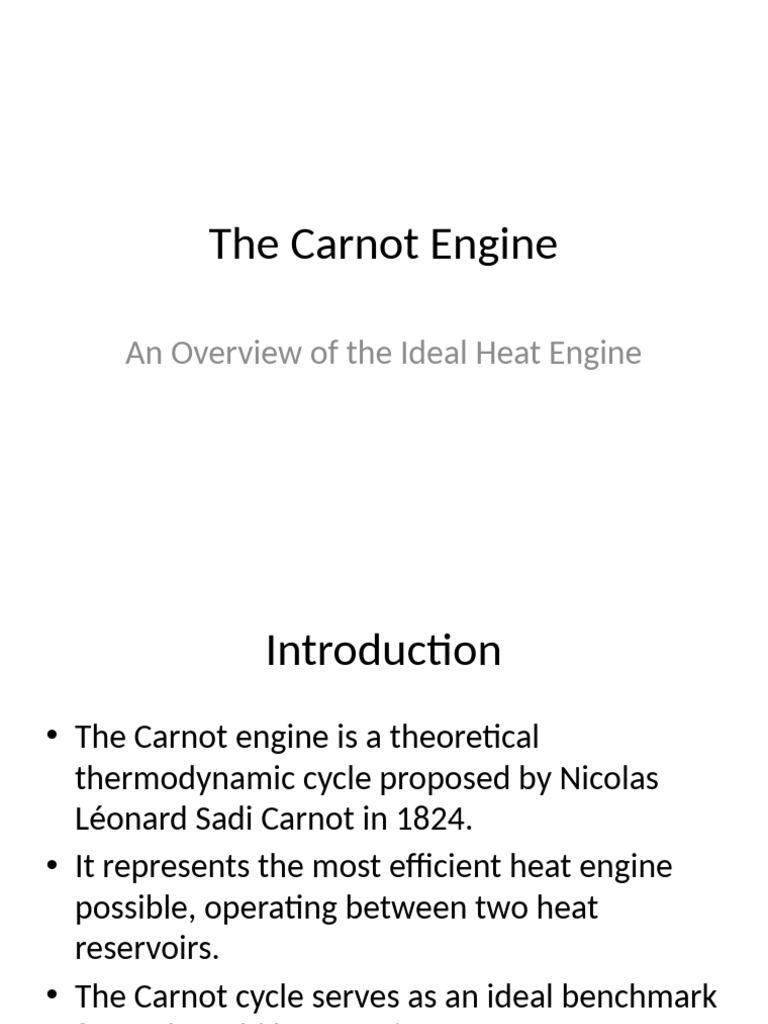 Carnot Engine Presentation | PDF