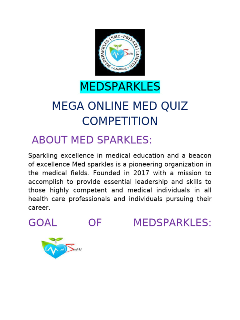 Mega Online Med Quiz Competition | PDF