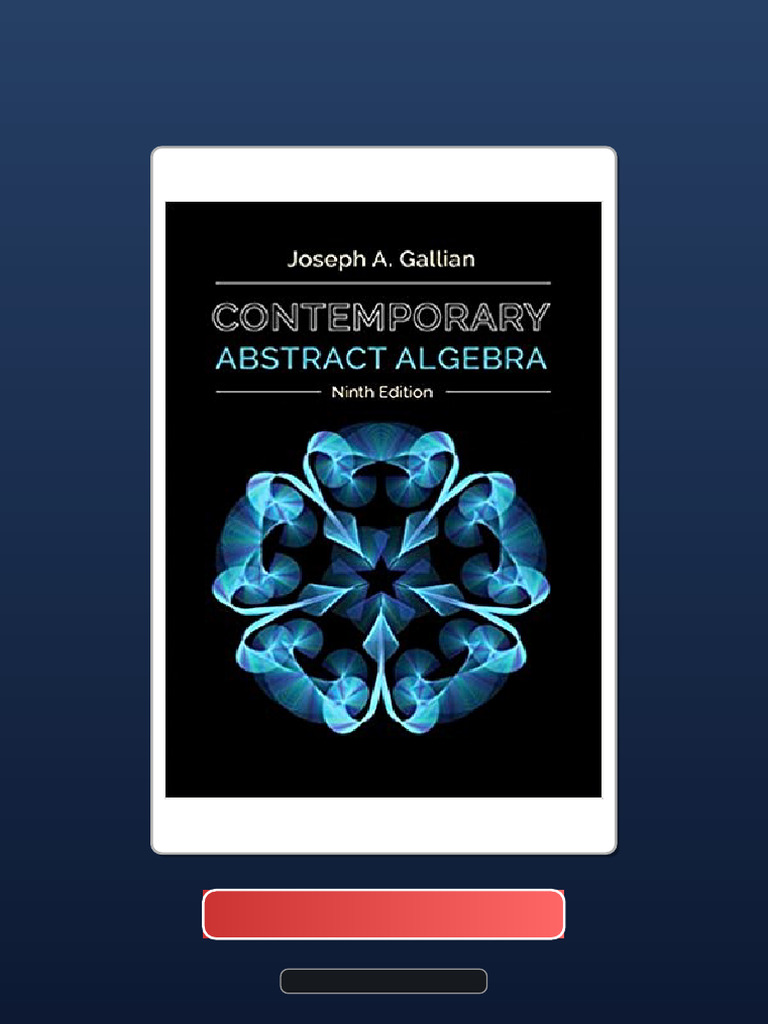 Contemporary Abstract Algebra 9th Edition by Joseph Gallian Ebook and ...