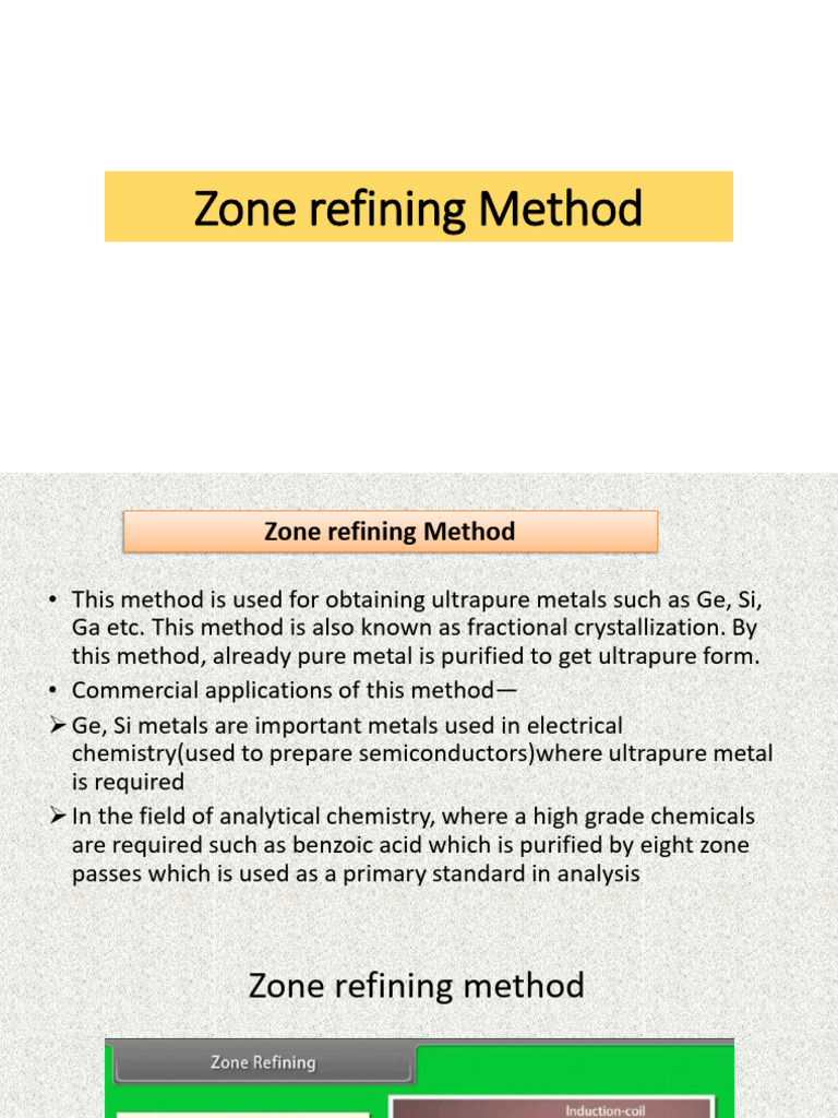 Metallurgy 5th Zone Refining Method | PDF | Metals | Industrial Processes
