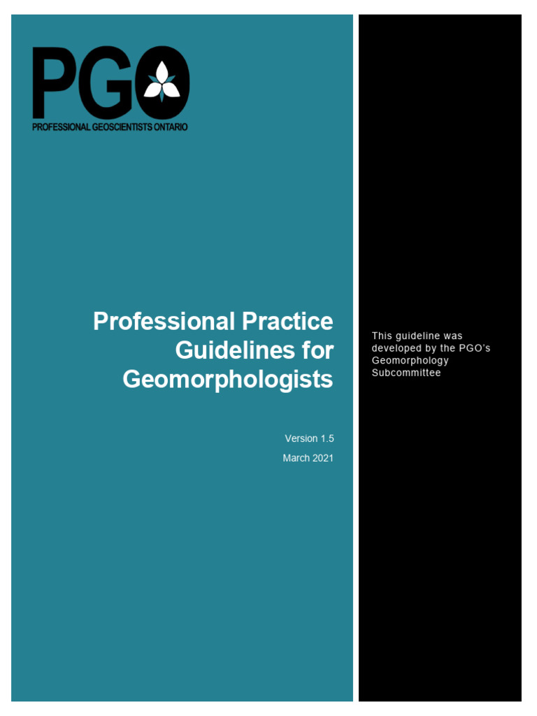 PP Guidelines Geomorphology | PDF | Geomorphology | Earth Sciences