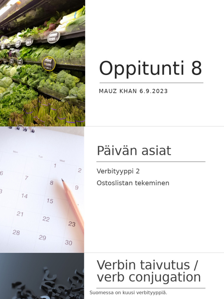 Oppitunti Verb Type 2 | PDF