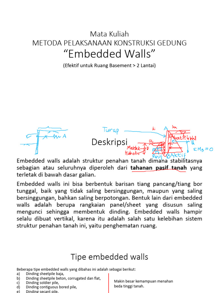 Tipe dan Aplikasi Embedded Walls | PDF