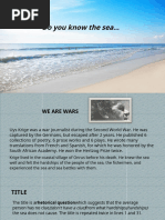 Analysis of "Ken Jy Die See" Poem | PDF | Poetry