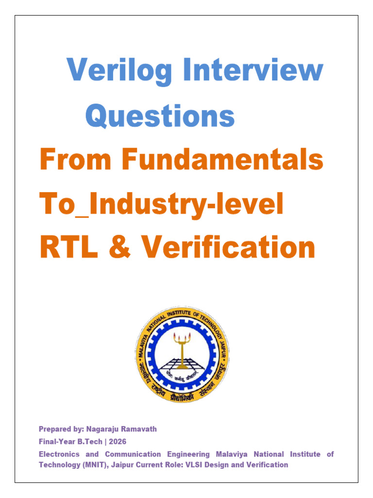 Verilog Interview Qs | PDF | Digital Electronics | Software Engineering