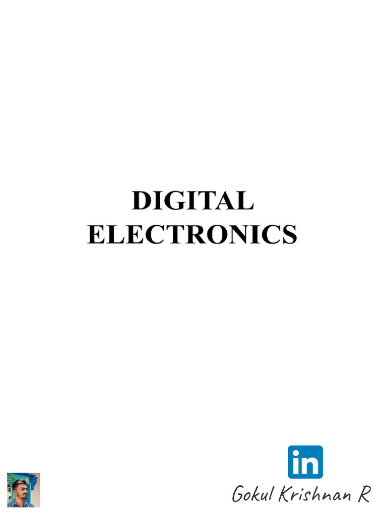 Digital Electronics | PDF