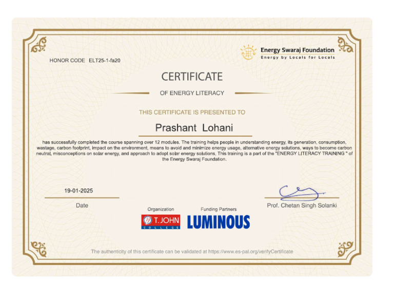 College Certificate | PDF