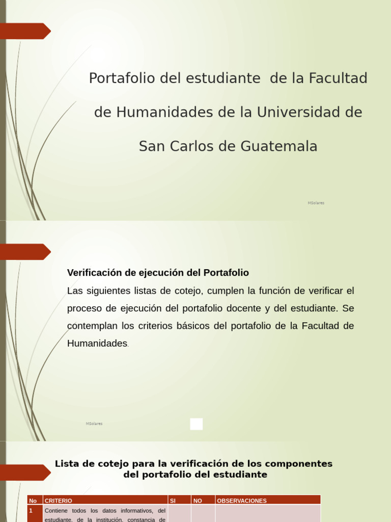 Nva. Propuesta Presentación Portafolio. ESTUDIANTE | PDF