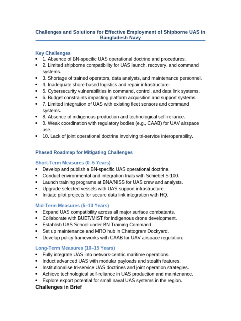 UAS Challenges and Solutions BN | PDF | Unmanned Aerial Vehicle | Aviation