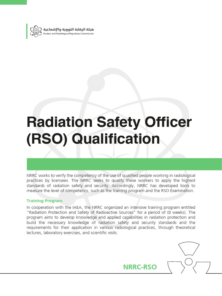 Radiation Safety Officer (RSO) Qualification | PDF | Radiation Protection | Radiation