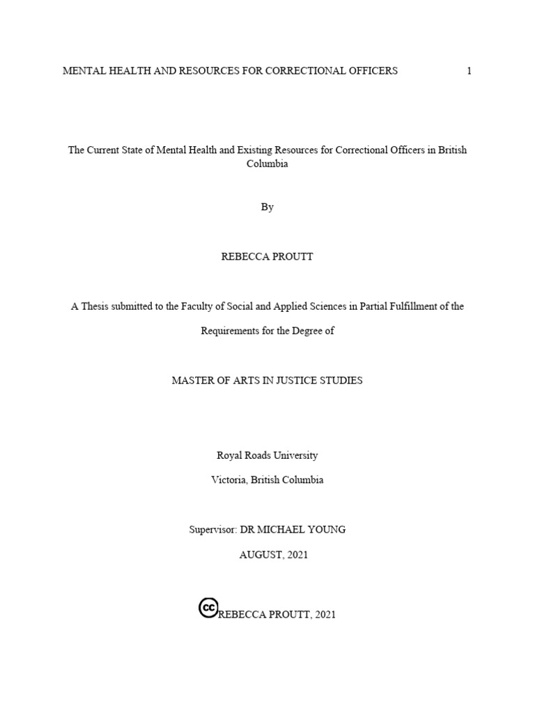 Proutt Royalroads 1313O 10768 | PDF | Psychological Trauma | Mental Health