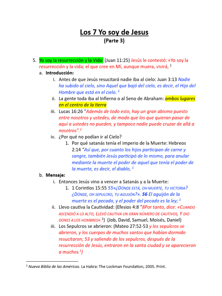 Los 7 Yo Soy de Jesus (Parte 3) | PDF | Jesús | Creencia religiosa y ...