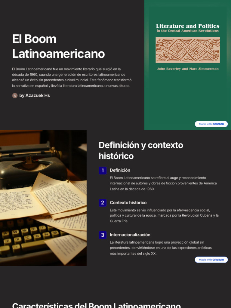 El Boom Latinoamericano | PDF | Literatura latinoamericana | Las artes