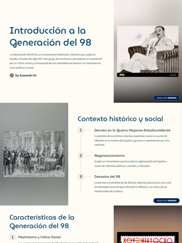 Introduccion A La Generacion Del 98 | PDF | España | Educación en artes ...