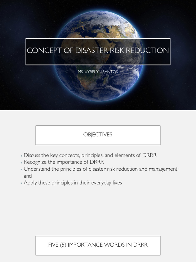 Concept of Disaster Risk Reduction | PDF | Natural Disasters | Hazards