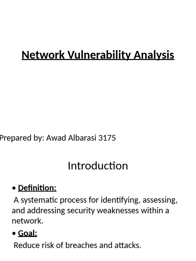 Network Vulnerability Analysis | PDF