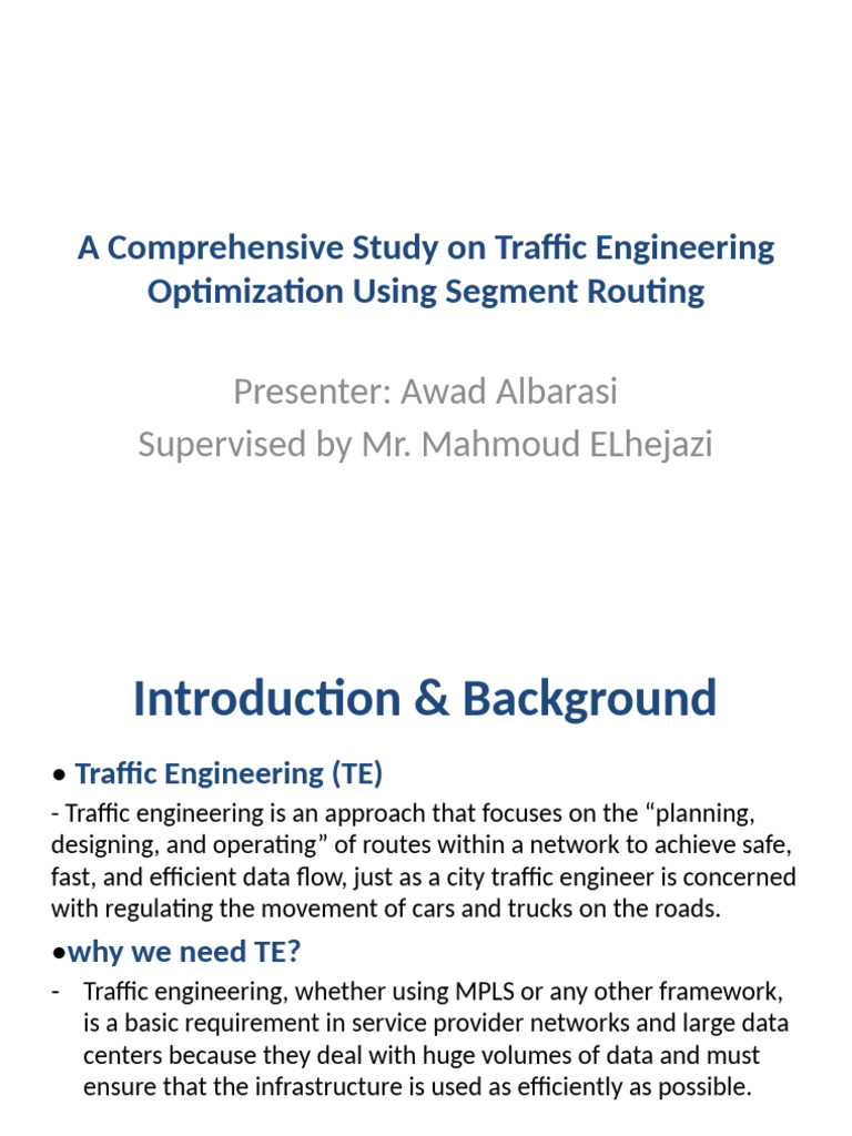 Traffic Engineering with MPLS & Segment Routing | PDF | Networking ...