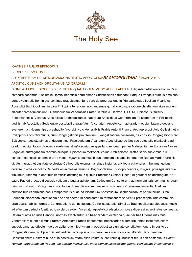 JP Constitutio Baghiopolitana | PDF