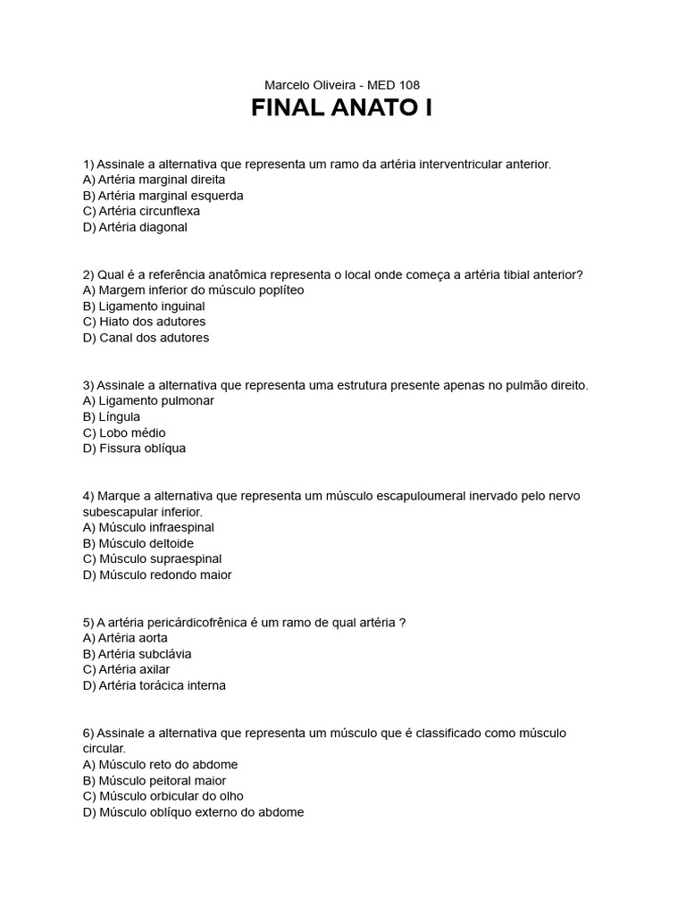 Final - 108 - Anato i | PDF | Neuroanatomia | Sistema nervoso