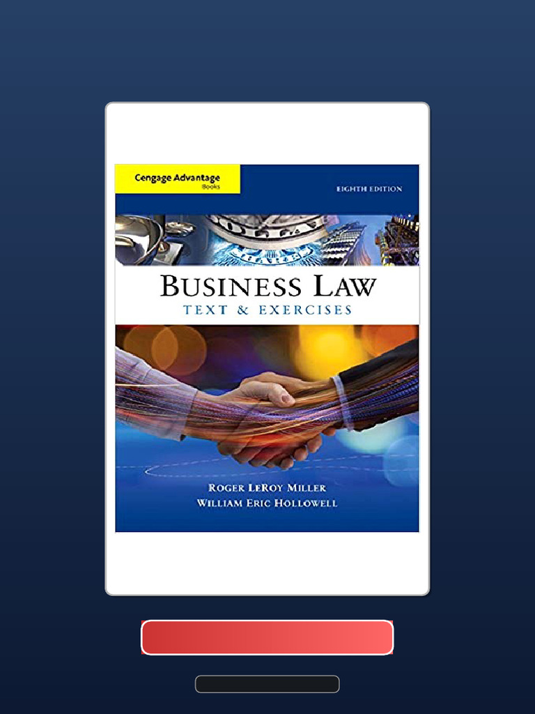 Business Law Text and Exercises 8th Edition by Roger LeRoy Miller eBook ...