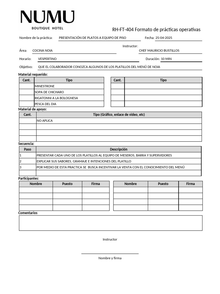 Practica Operativa Tablajeo de Filete y Ribeye 13.03.25 | PDF