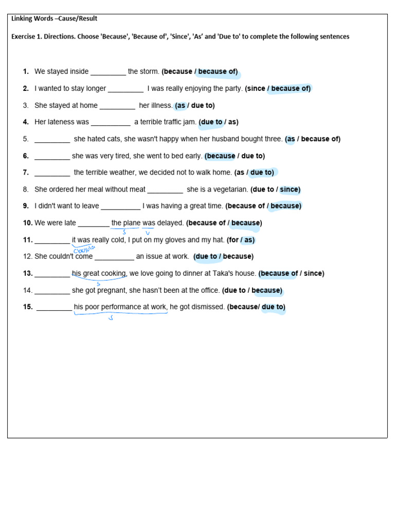 Connectors For Cause-Result-S | PDF