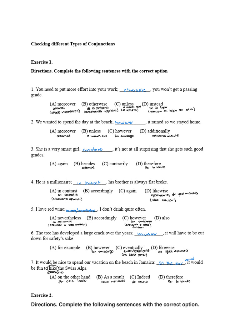 Checking Different Conjunctions - S | PDF