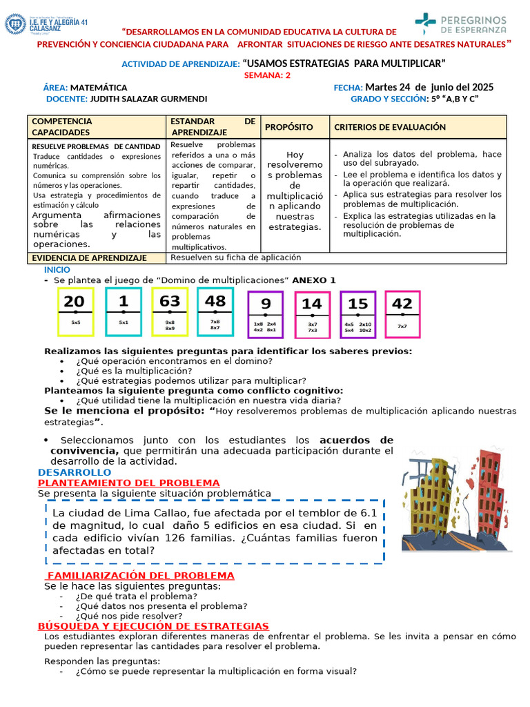 Estrategias de Multiplicación en Clase | PDF | Multiplicación | Aprendizaje
