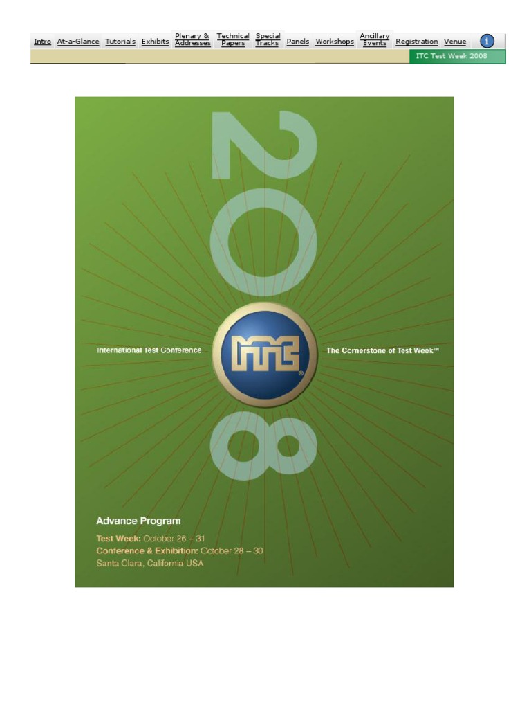 ITC Program 2008 | PDF | Reliability Engineering | Supply Chain Management