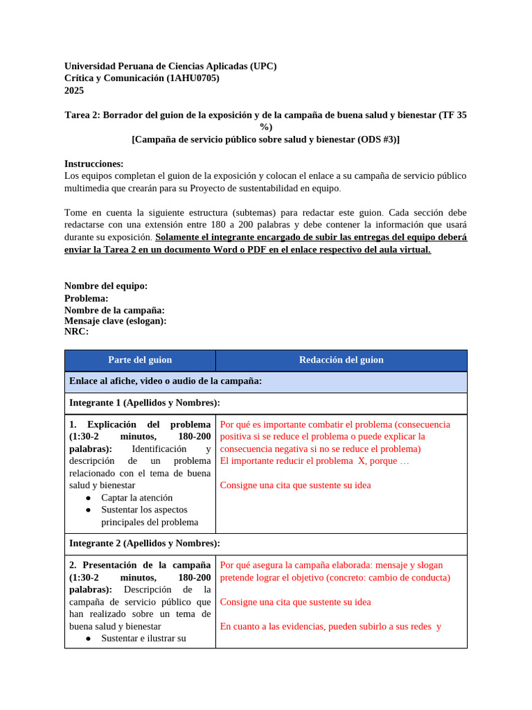Formato TF - Tarea 2 (Semana 13) para 4 | PDF | Bienestar