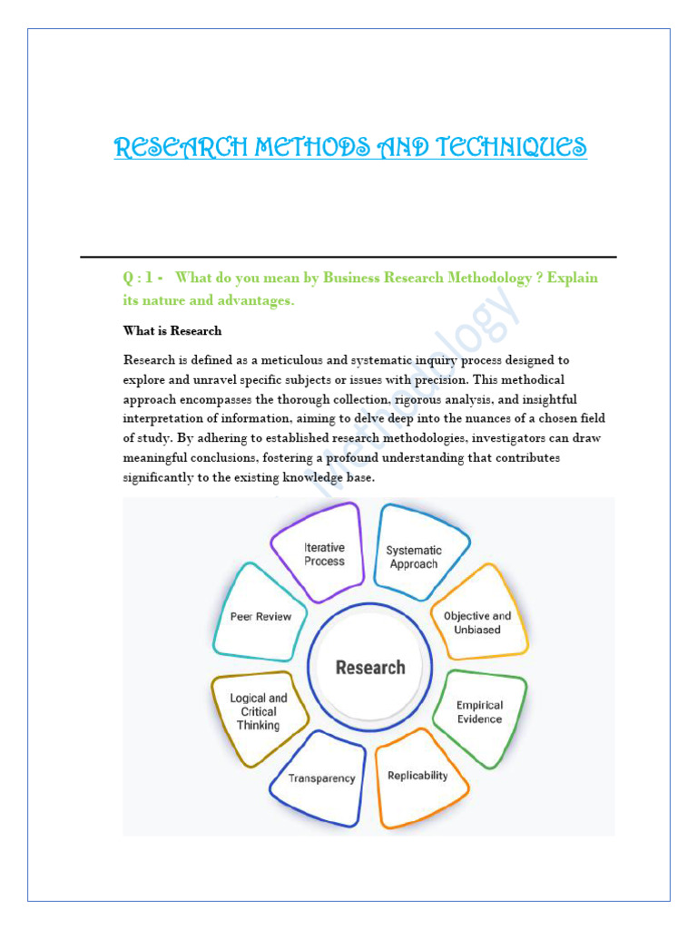 Research Methods and Techniques Notes | PDF | Methodology | Statistics