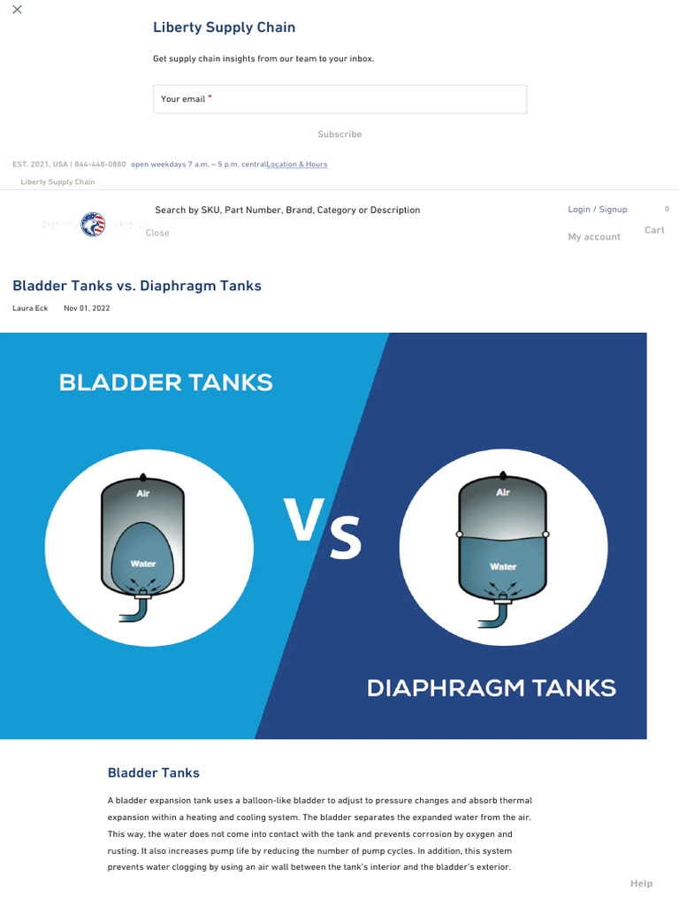 Diaphragm vs Bladder Expansion Tanks | PDF | Water | Pump