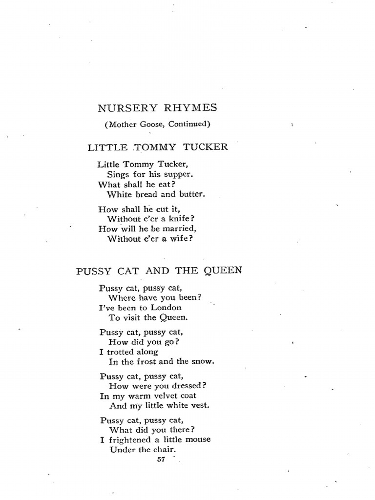 Little Tommy Tucker Nursery Rhyme | PDF | Bride