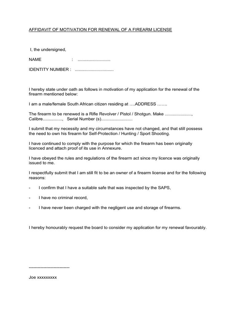 1673960265979-Example Motivation Renewal of Licence | PDF