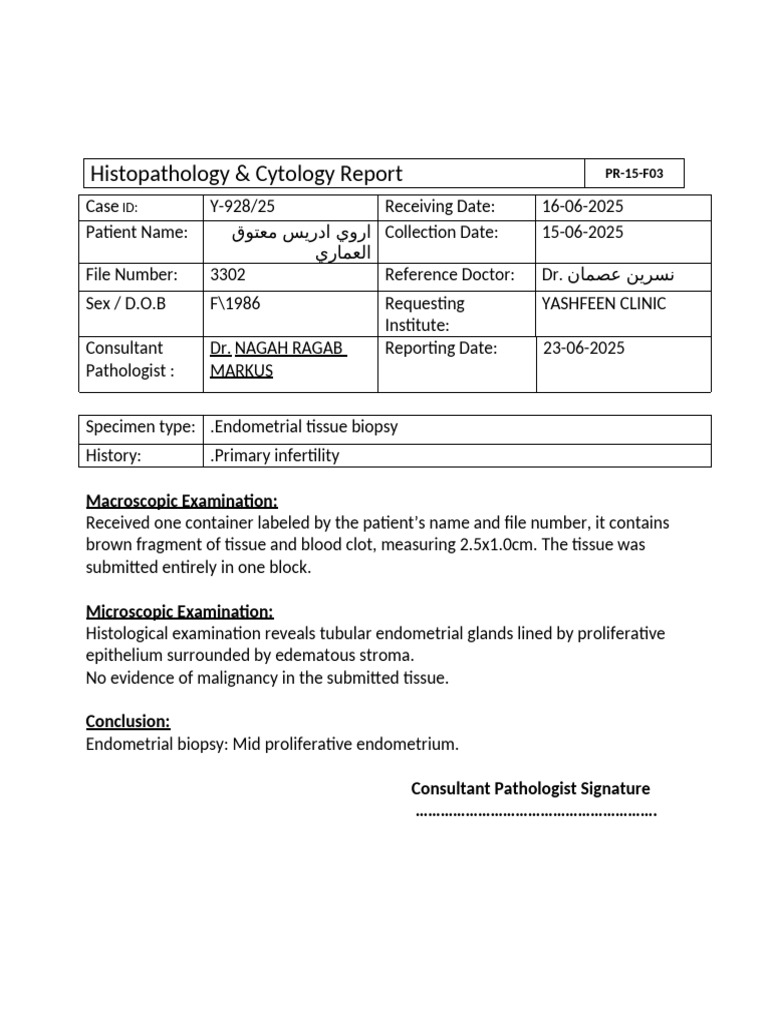 Histopathology & Cytology Report: Macroscopic Examination | PDF
