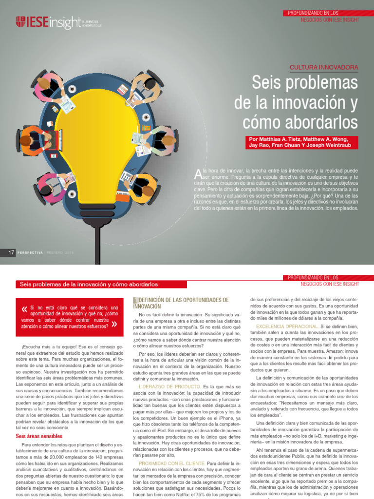 Caso 3. Lectura anexa | PDF | Innovación | Liderazgo