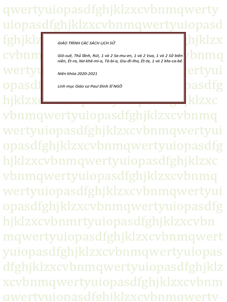 Giao Trinh Cac Sach Lich Su Nien Khoa 20_21 | PDF