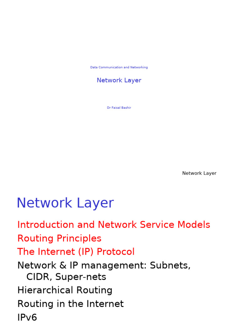 10 Network Layer Basics and Routing Algorithms 21042025 085948am | PDF | Internet Protocols ...