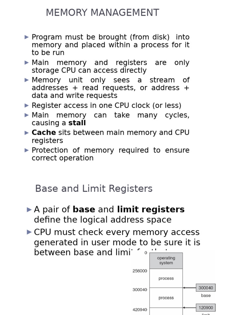 Memory MGT (Module 9) | PDF | Process (Computing) | Operating System