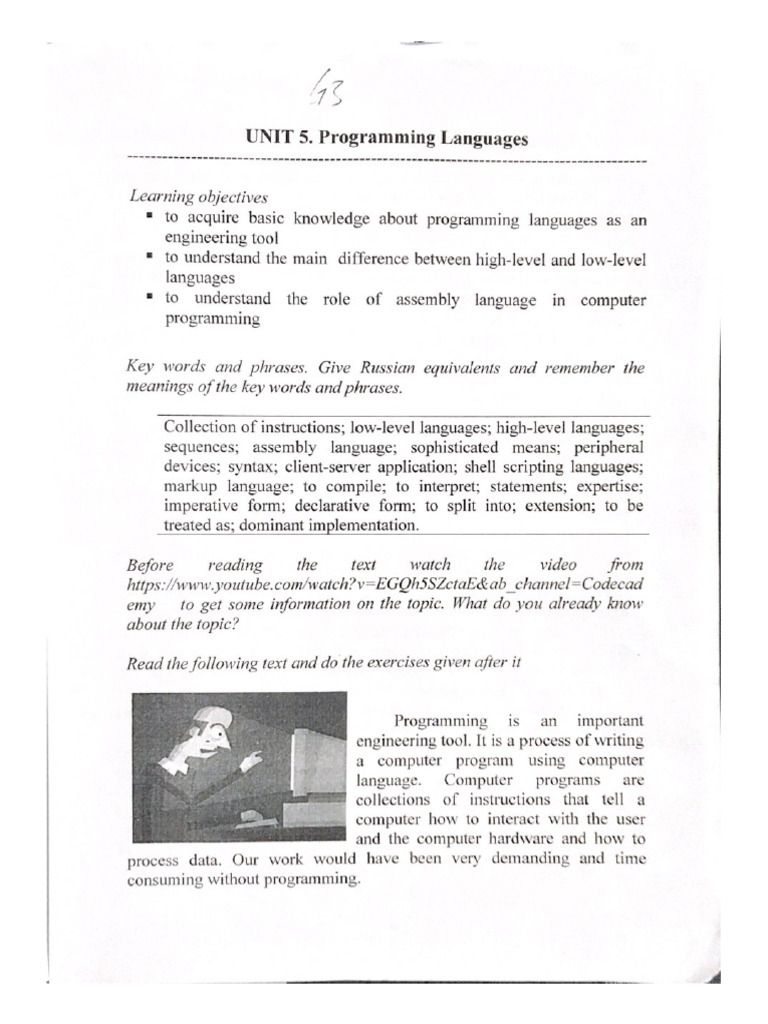 UNIT 5 - Programming Languages | PDF