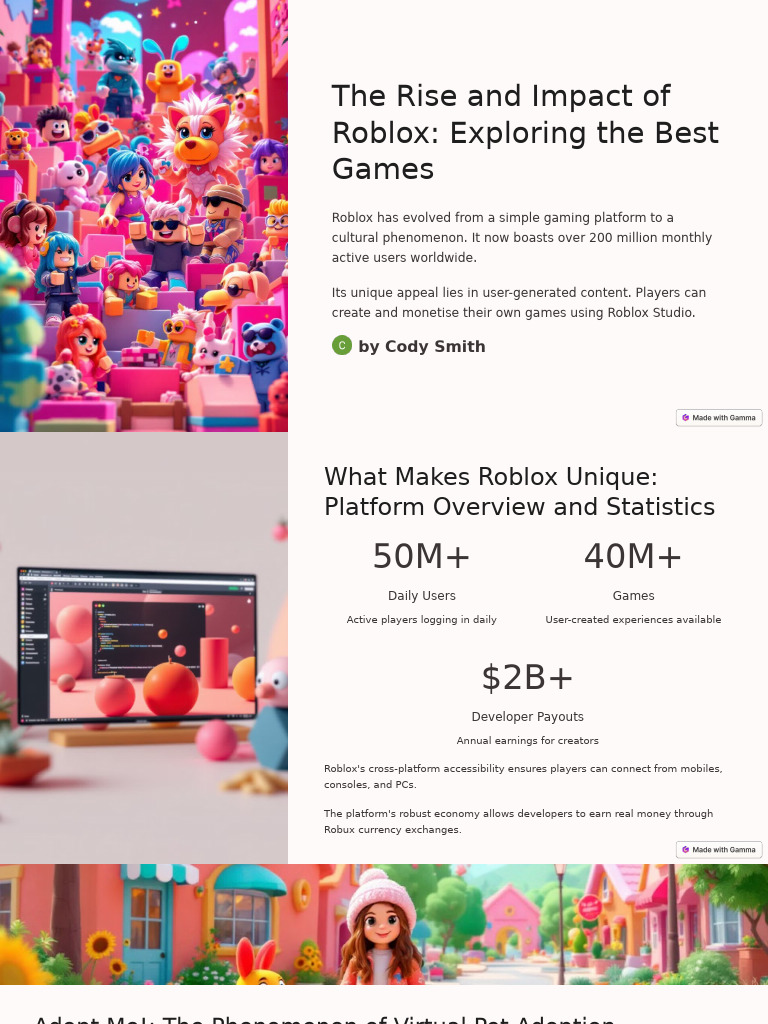 The Rise and Impact of Roblox Exploring The Best Games | PDF | Gaming