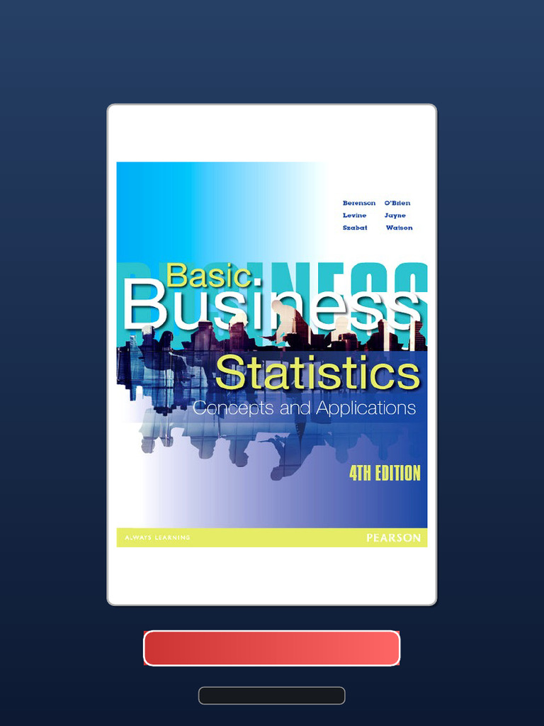 Basic Business Statistics 4th Australian Edition by Mark Berenson Ebook ...