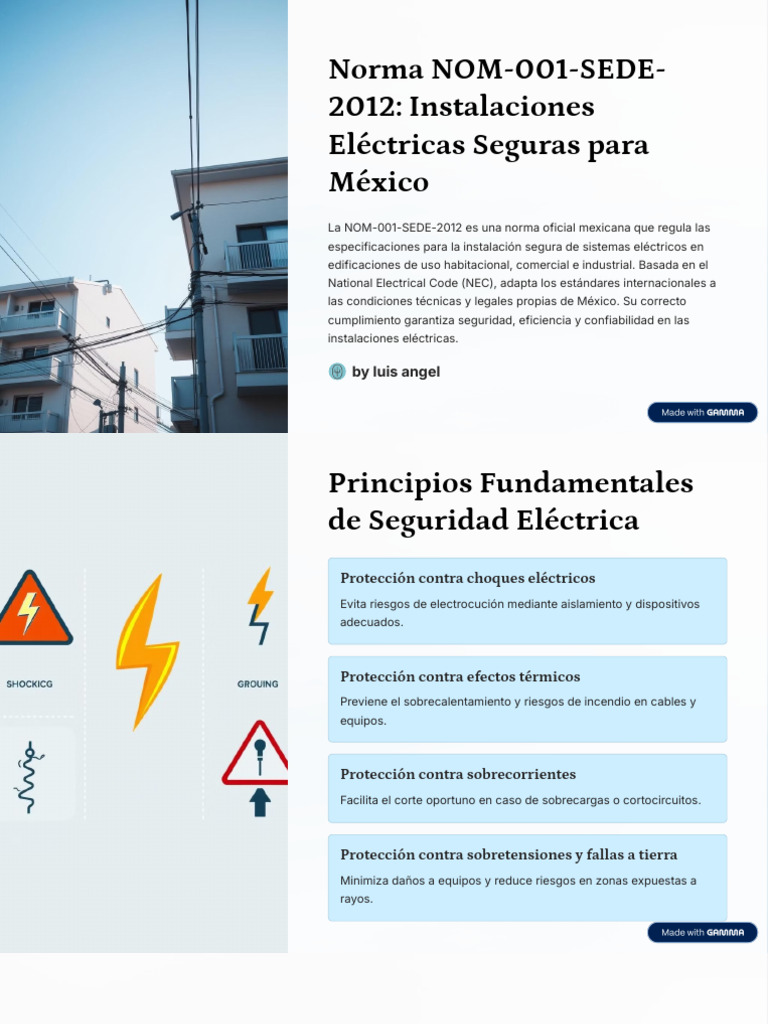 Norma NOM 001 SEDE 2012 Instalaciones Electricas Seguras para Mexico | PDF | Cableado eléctrico ...